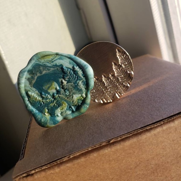 Fir Forest Wax Seal Stamp Custom Cedar Forest Wax Sealing Wedding ...