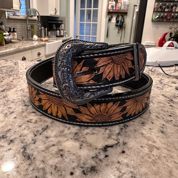 SUNFLOWER BELT PATTERNS - 2 Different Repeating Leather Belt Patterns ...