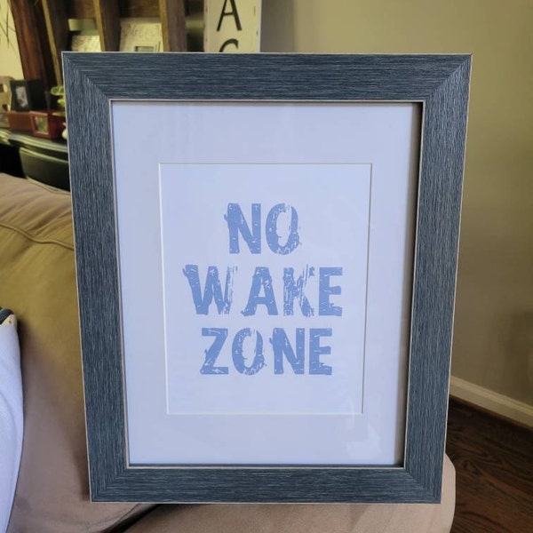 No Wake Zone Print, No Wake Zone Poster, Nautical Nursery, Beach ...