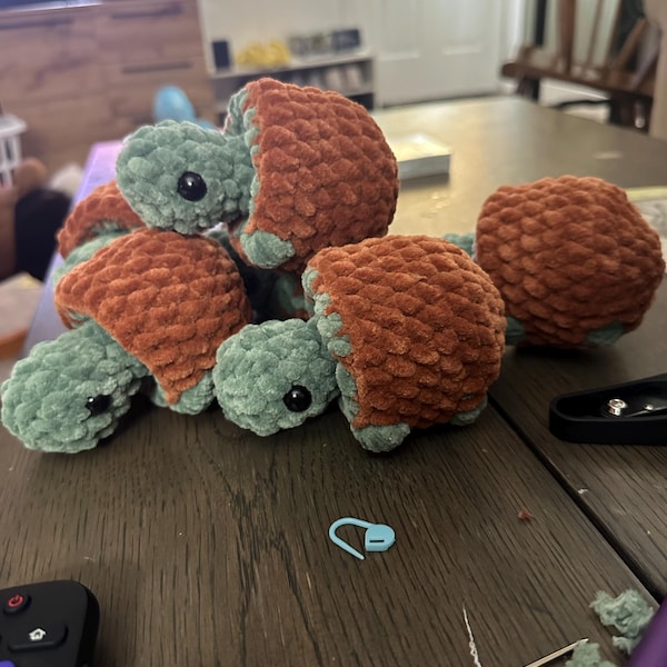Pop It Turtle, NO SEW, Crochet Pop It Turtle, Crochet Pattern, Pocket ...