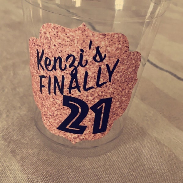 21st Birthday Cups, Twenty First Birthday Cups, 21st Birthday Party ...