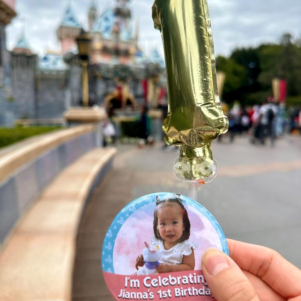 Disney Inspired Birthday Celebration Buttons, Custom Disney Birthday ...
