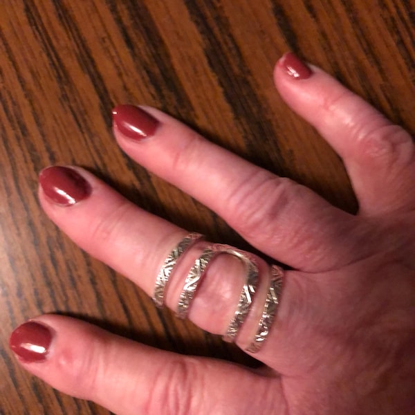 Arthritis Rings, Silver Splint Ring, Adjustable Ring for PIP or DIP ...
