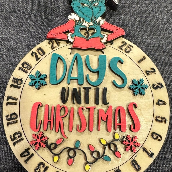 Christmas Cartoon Countdown Svg, Christmas Countdown Svg, Countdown ...