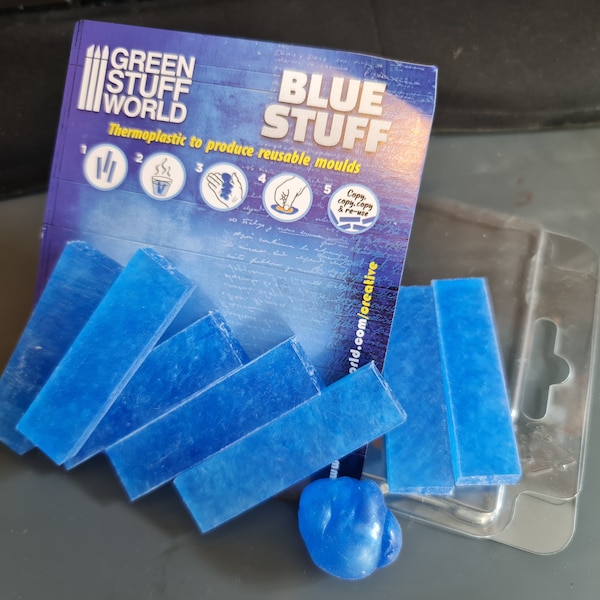 Blue Stuff - 8 Bars - Make Instant Moulds With Water - REUSABLE ...