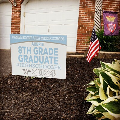 8th Grade Graduation Yard Sign Wire Stake Incl., Senior 2024, DIY File ...