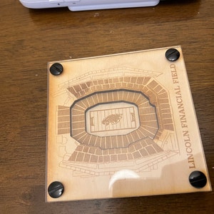 Razorback Stadium Layered Coaster set of 2 3D Wood Coaster - Etsy