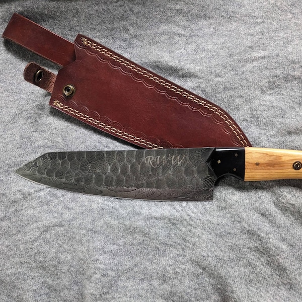 Handmade Damascus Chef Knives Set 6 Pcs Rose Wood Handle Best Gift for ...
