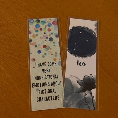 Leo Zodiac Bookmark, Fire Sign Astrology Bookmark, Leo Sign Watercolor ...