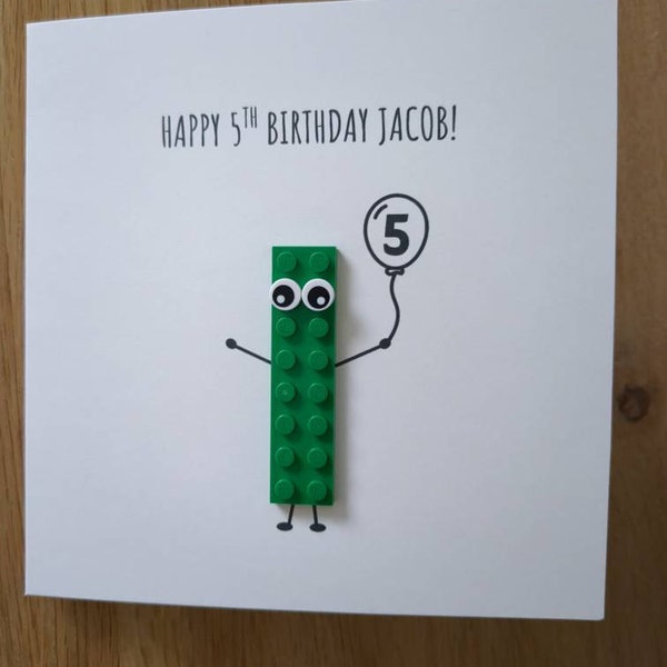 Father's Day Card Featuring Genuine LEGO Pieces, LEGO Card, Fathers Day ...