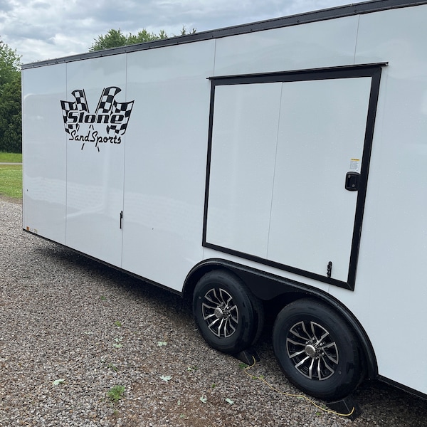 Racing Trailer Decal Graphics, Custom Motorsports Vinyl for Enclosed ...