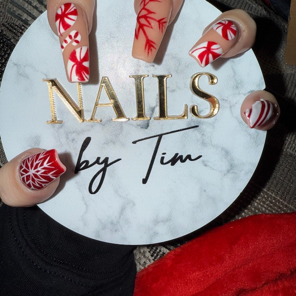 CUSTOM Acrylic Nailfie Disc | Personalised Nail Prop | Nail Tech | Nail ...
