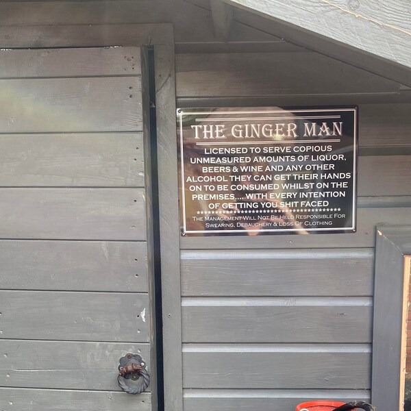 Personalised Licensee Aluminium Metal Sign Customised With Your Words ...