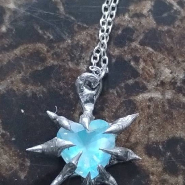 Spiky Cybersigilsm Thorn Sigil Necklace Statement Necklace Liquid Metal ...