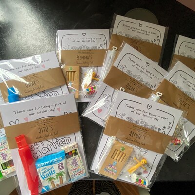 Affordable Kids Wedding Activity Box, Personalised Child Activity Pack ...