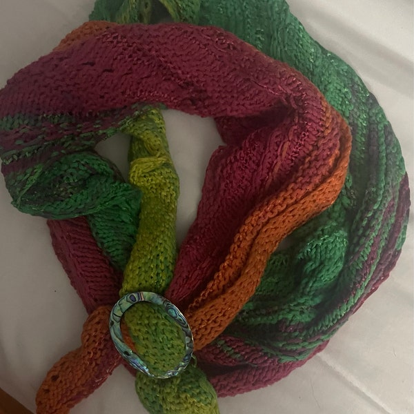 Oval Large Paua Shell Abalone Shell Scarf Ring Scarf Buckle Scarf Pin ...