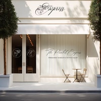 Salon Storefront Mockup, Facade Mockup, Window Display Mockup, Sign ...