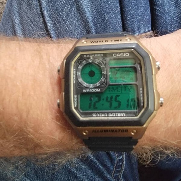 Custom Casio World Time Watch, Silver, Black, Gold With Color Screen ...