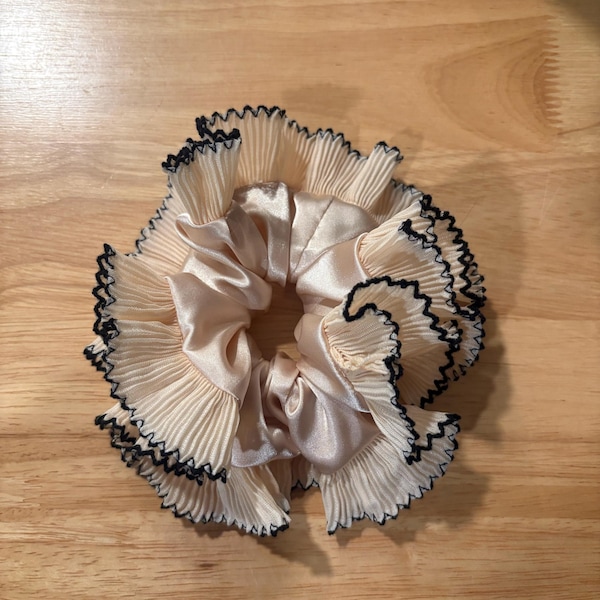 Handmade Pleated Satin Scrunchie - Etsy