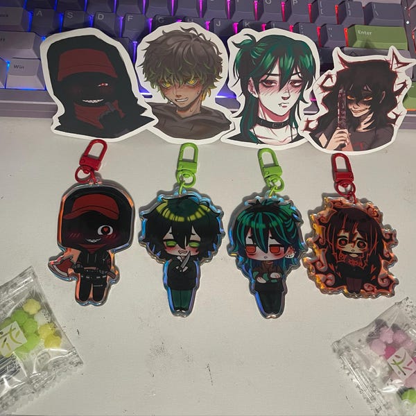 Nauseaxe_404 [monster Mediator] Holo Keychain - Etsy