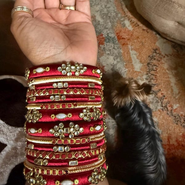 Silkthread Bangles Kundan Bangles Return Gift Bangles Etsy
