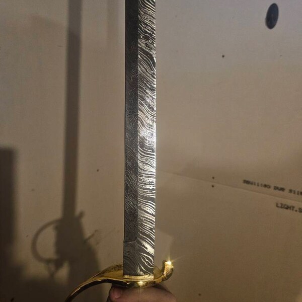 Hand Forged, Custom Damascus Steel Sword 30 Inches, Kris Blade, Keri ...