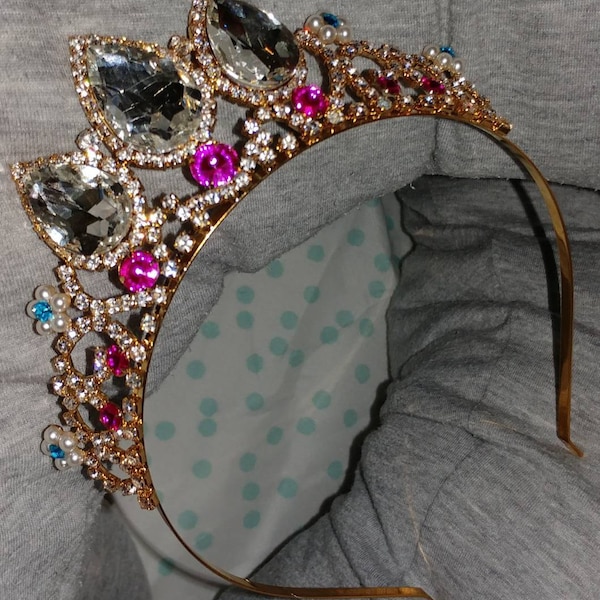 SALE! Rapunzel Crown Perfect for Disney Wedding, Gold Crystal Tiara ...