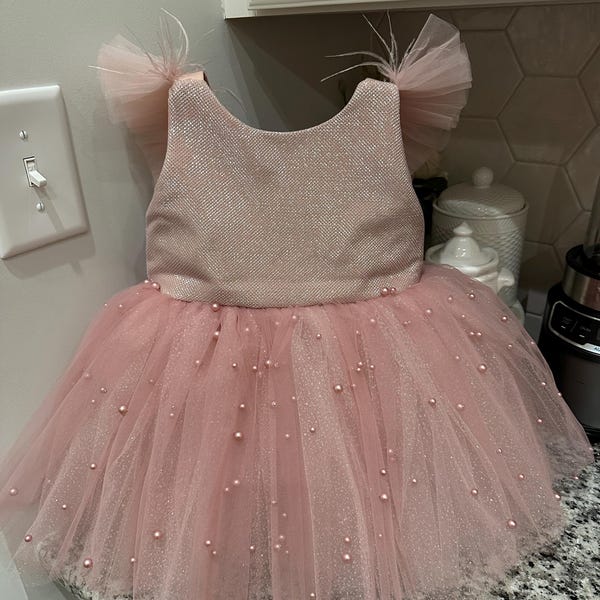 Powder Pink Birthday Tutu Dress,baby Prom Dress Ball Gown Toddler First ...