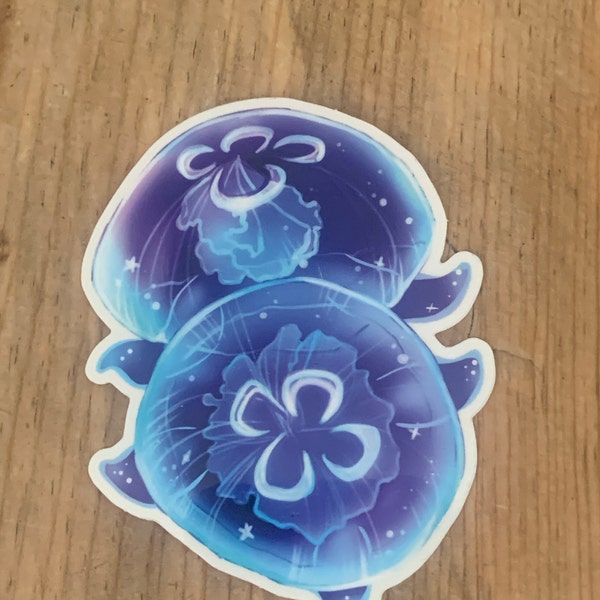 Moon Jellyfish Translucent Vinyl Stickers - Etsy