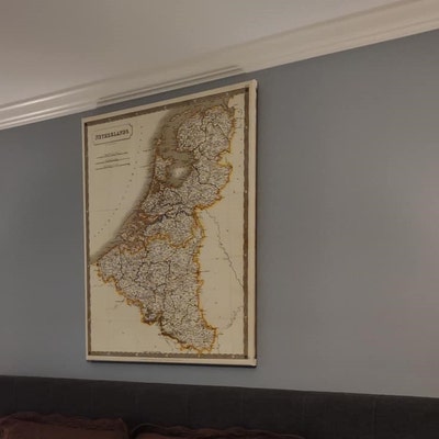 Historical Map of the Netherlands Holland Large Map Wall Map Print on ...