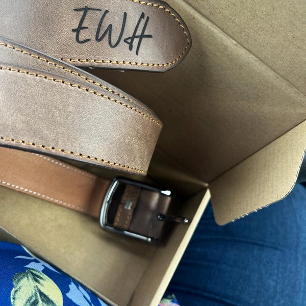 Custom Leather Belt for Daddy, Father’s Day Gift for Boyfriend, Unique ...