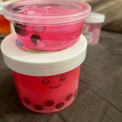 Strawberry Frozen Boba Slime Icee Slime Jelly Slime Charm Slime - Etsy