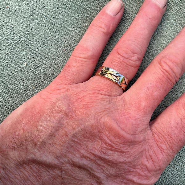 Motion Ring 2 Level 925 Sterling Silver Round Design Hypnosis Ring ...