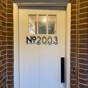 CLASSIC MODERN House No. Letters in Black, Large House Number Add On ...