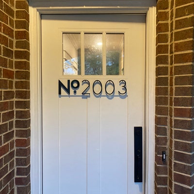 CLASSIC MODERN House No. Letters in Black, Large House Number Add On ...