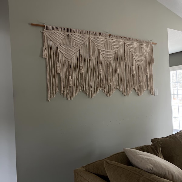 Macrame Window Valance, Wall Hanging, Bead Curtain - Etsy