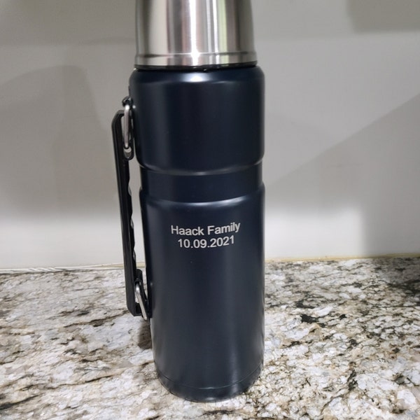 Engraved Thermos Stainless King 40oz Beverage Bottle - Personalized ...