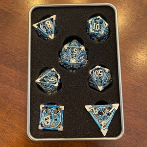 Dnd Dragon D20 Metal Polyhedral RPG Drip Blood D6 Hollow - Etsy
