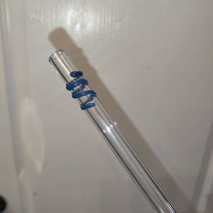 Opal Octopus on White GLASS STRAW Custom Straws Reusable Straws Opal ...