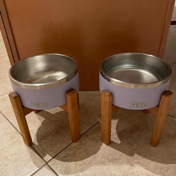 Custom Modern Elevated Dog Bowl Stand | Mid-century Feeding Stand ...