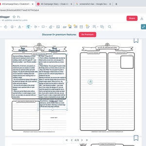 Dnd 5e Druid Wild Shapes: A4 Character Sheet PDF Compatible - Etsy