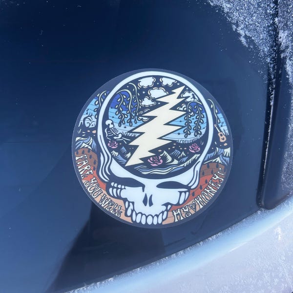 Truckin' Inspired Stealie Vinyl Sticker - Etsy