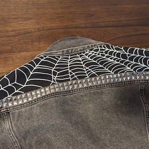 Spider Web Collar Screen Printed Patch Horror Punk Black Metal Goth - Etsy