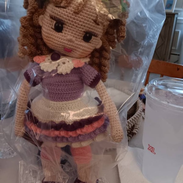 Amigurumi Finished Dark Skin Doll Crochet Black Doll Amigurumi Finished ...