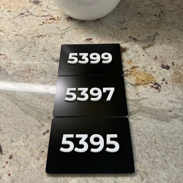 Custom Matte Black Hotel Room Number - Signs With Numbers ...
