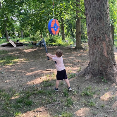 Sale Ready to Ship Bullseye Pinata Orange and Blue Color Dart Game ...