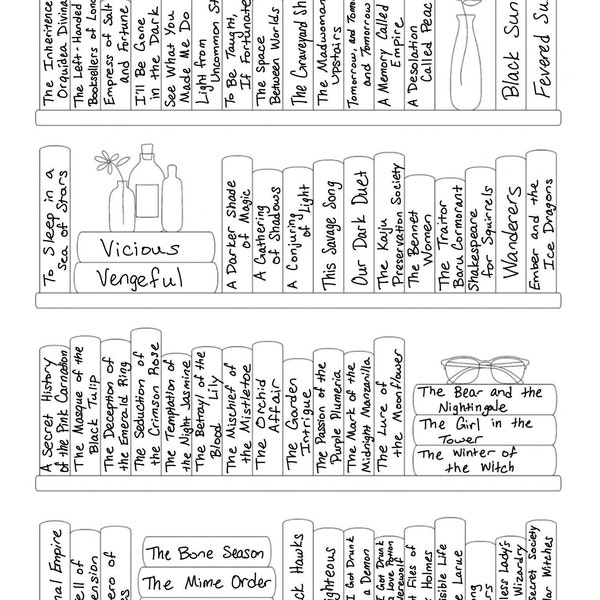 Bookshelf Printable, Book Tracker, Bookshelf Reading Log, Books I've ...