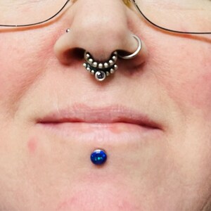 5 Stacked Tapered Septum Ring Five Stack Layered Nose Ring - Etsy