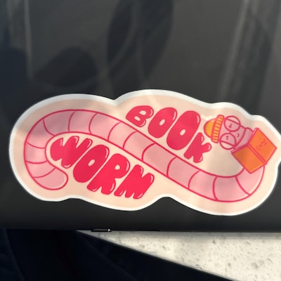 Book Worm Sticker Reading Sticker Book Club - Etsy
