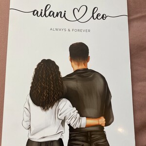 Personalised Couple Print Couples Gift Gift for Her - Etsy